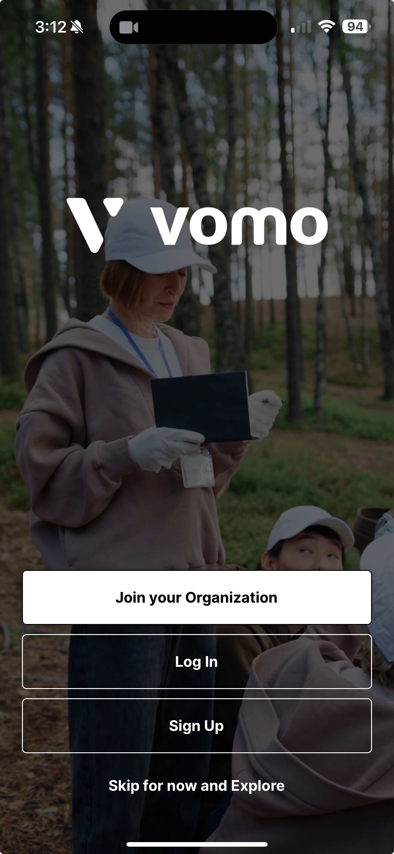 How do I join my organization on VOMO via the VOMO app – VOMO