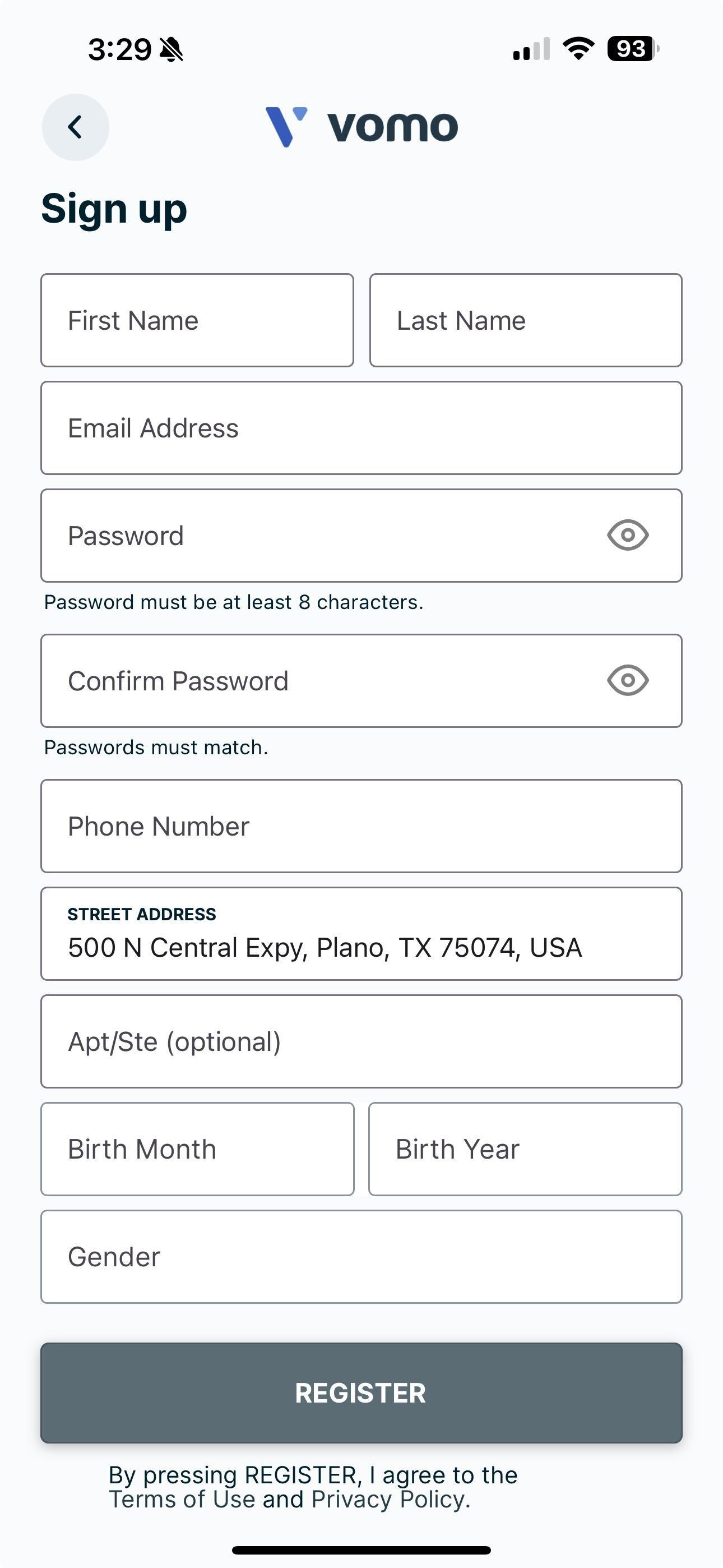 How do I join my organization on VOMO via the VOMO app – VOMO